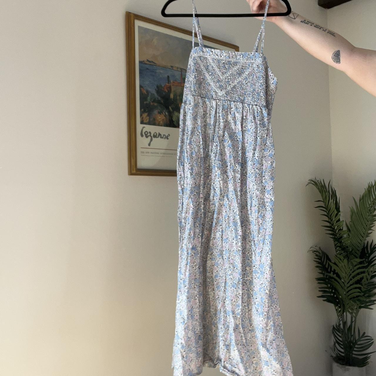 the cutest vintage coquette dress 🧺☁️💐 size large - Depop