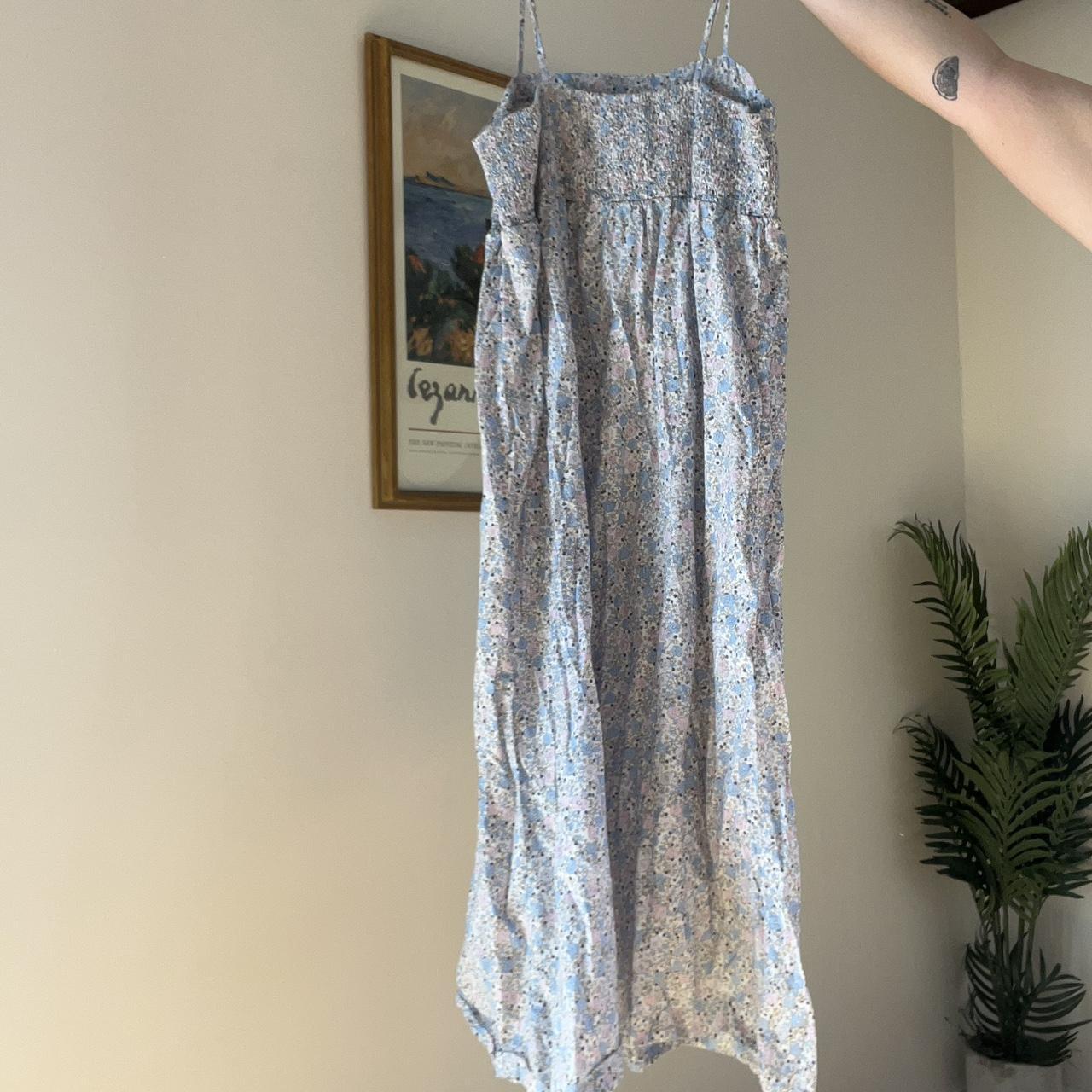 the cutest vintage coquette dress 🧺☁️💐 size large - Depop