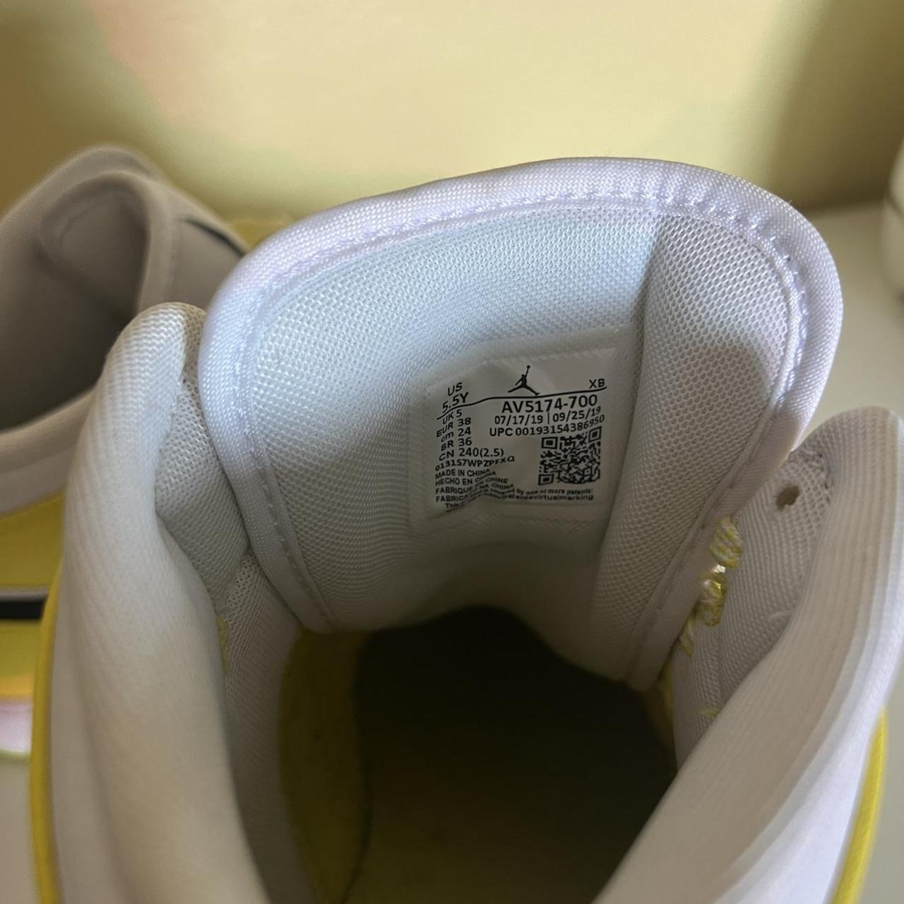 AIR JORDAN 1 MID ROSE PATCH DYNAMIC YELLOW Worn a... - Depop