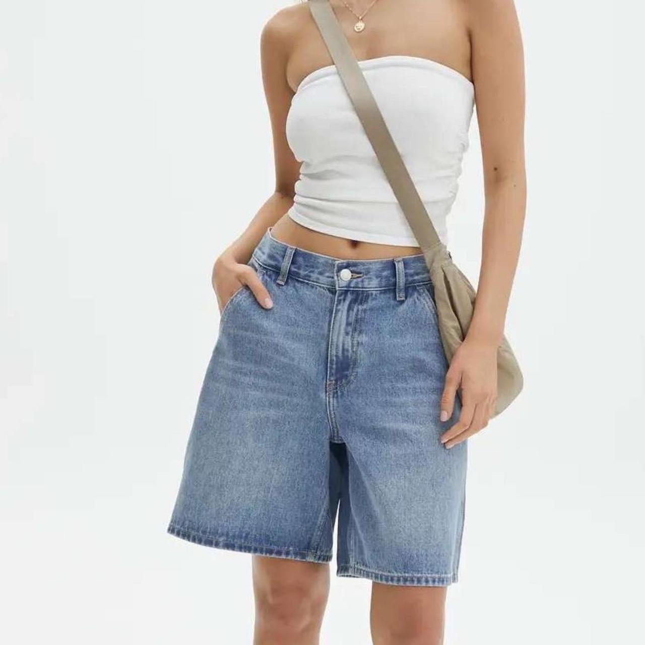 Glassons mid rise denim jorts Size 8 - Depop