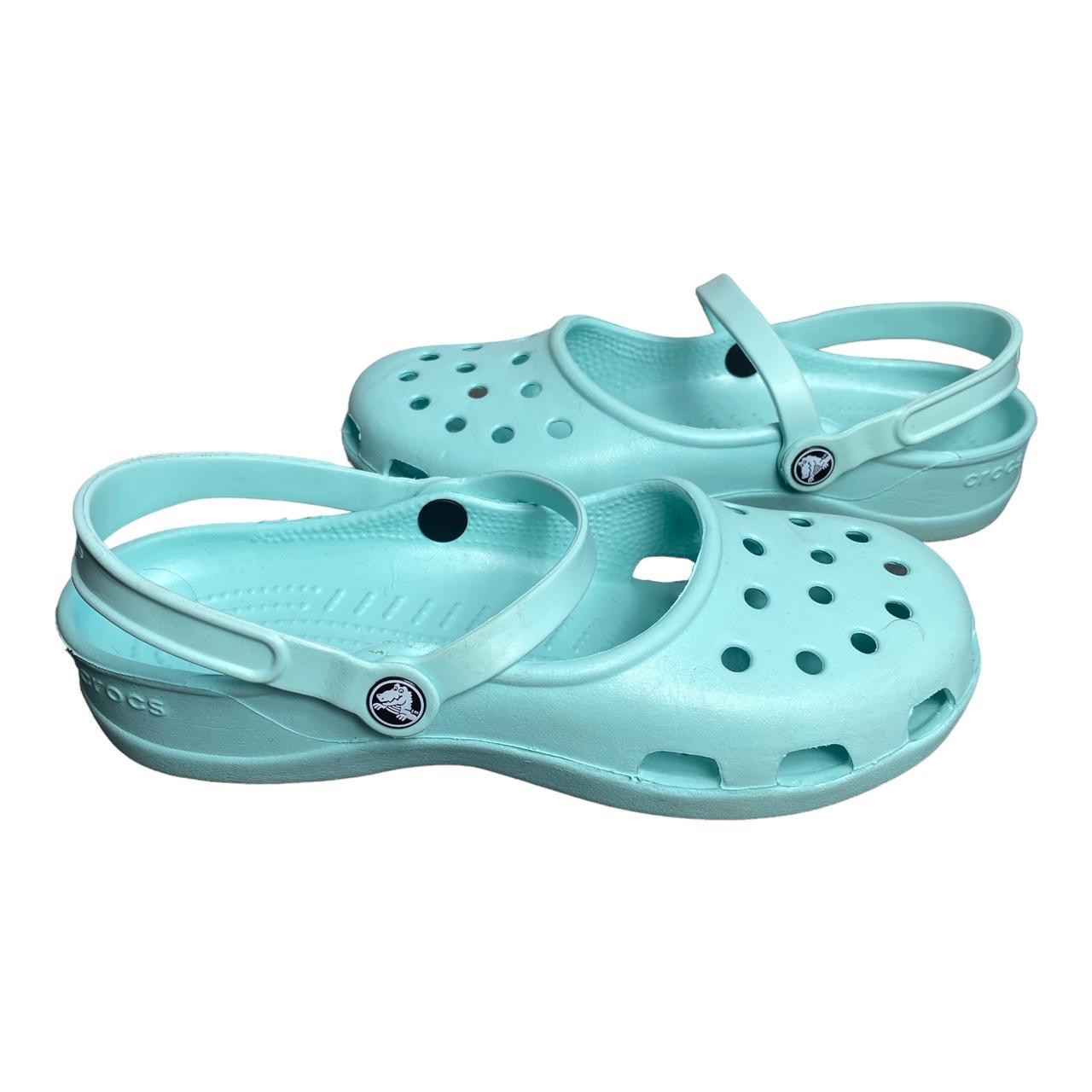 Crocs Women's Blue Clogs | Depop