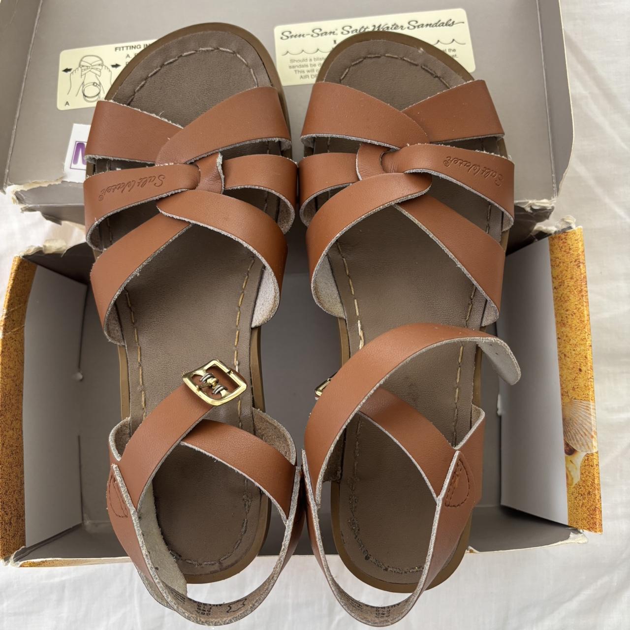 Saltwater Sandals in genuine tan leather 🤎 Size 38 /... - Depop