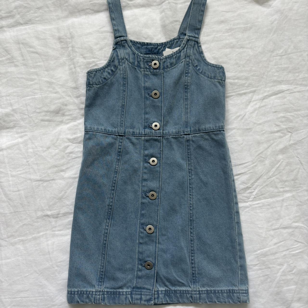 Girls denim dress in size 8 Kmart BNWT - Depop