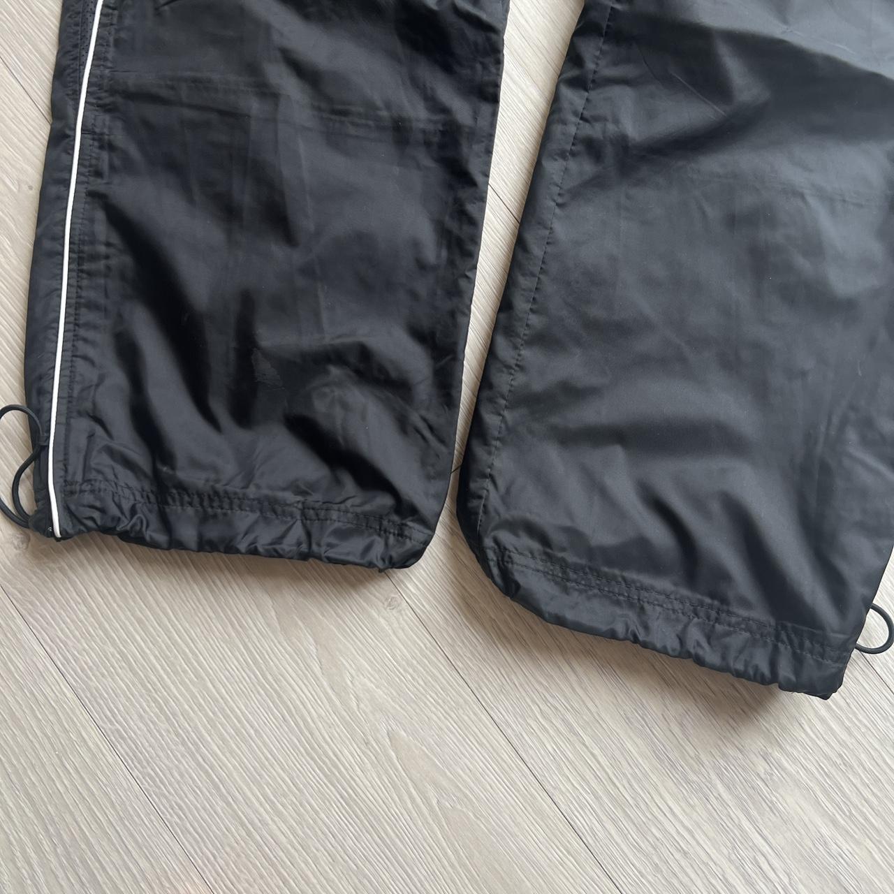 00s Black Nike Shell Tracksuit Bottoms - baggy... - Depop