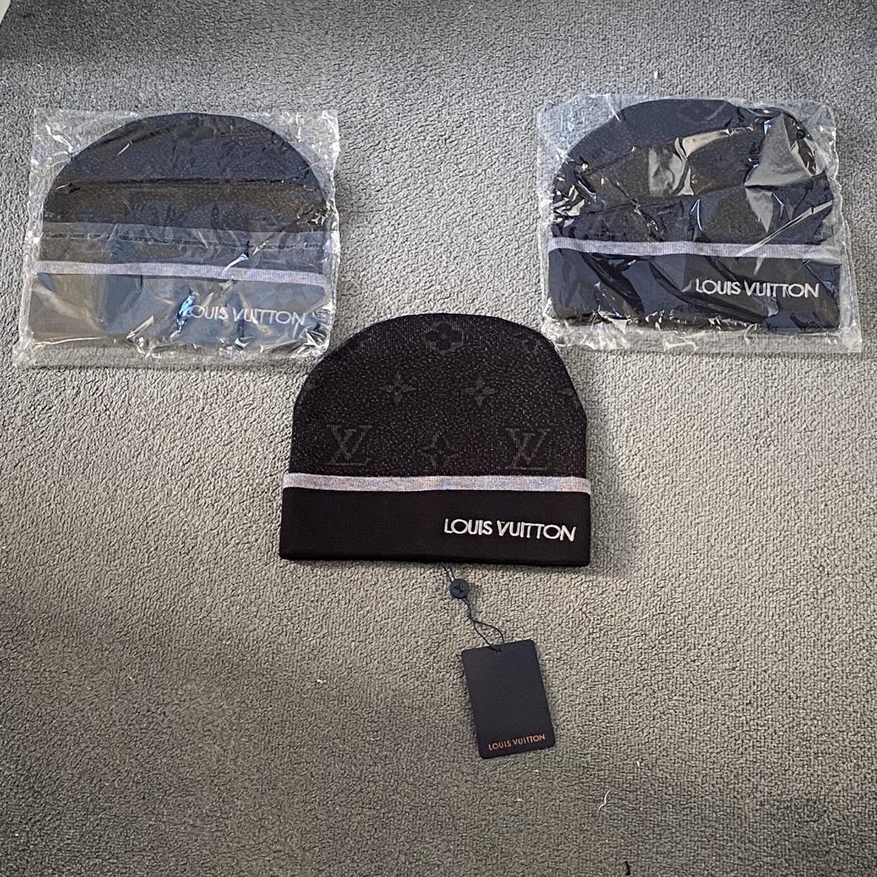 LOUIS VUITTON MONOGRAM ECLIPSE LV BEANIE BRAND NEW... - Depop