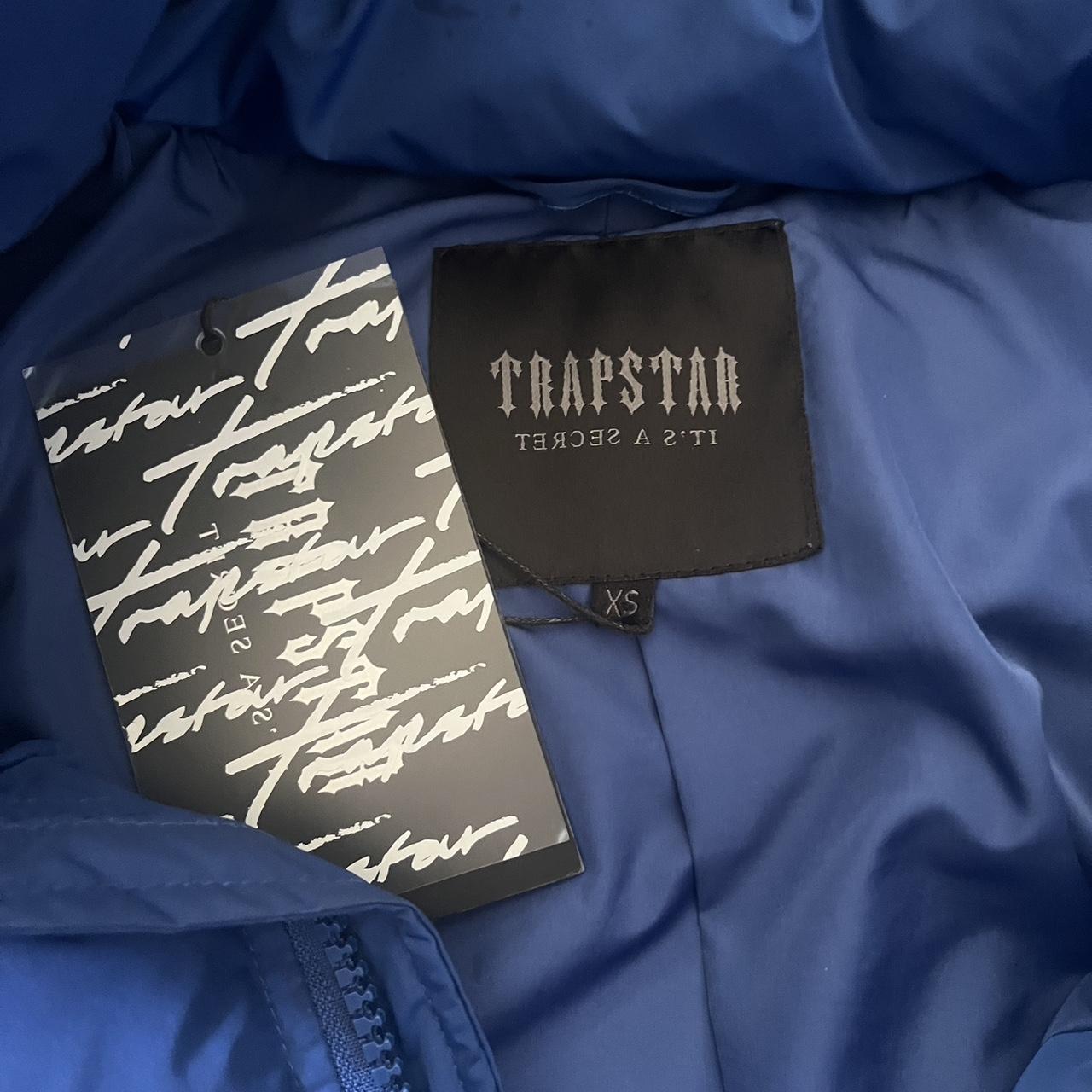 Xs Blue Trapstar Irongate Coat Detachable Hood... - Depop