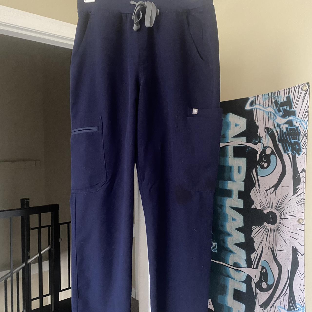 Figs navy blue high waisted scrub pants. THERE IS A... - Depop