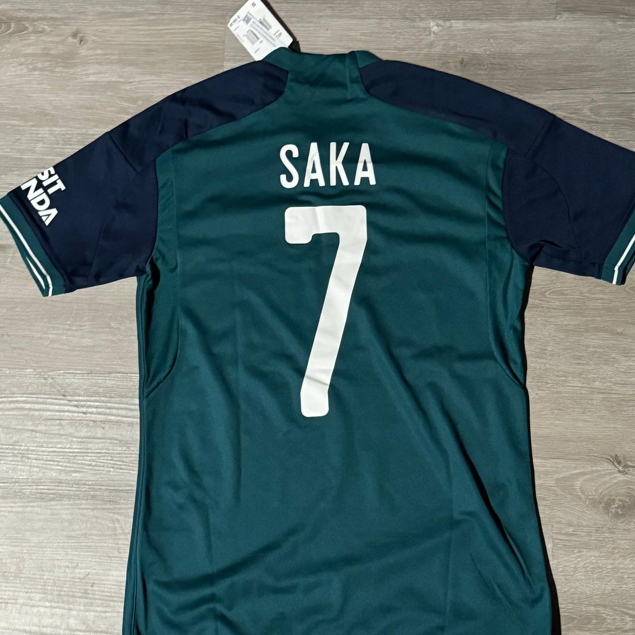 Saka BNWT Arsenal Jersey 23/24 Third Mens Soccer... - Depop