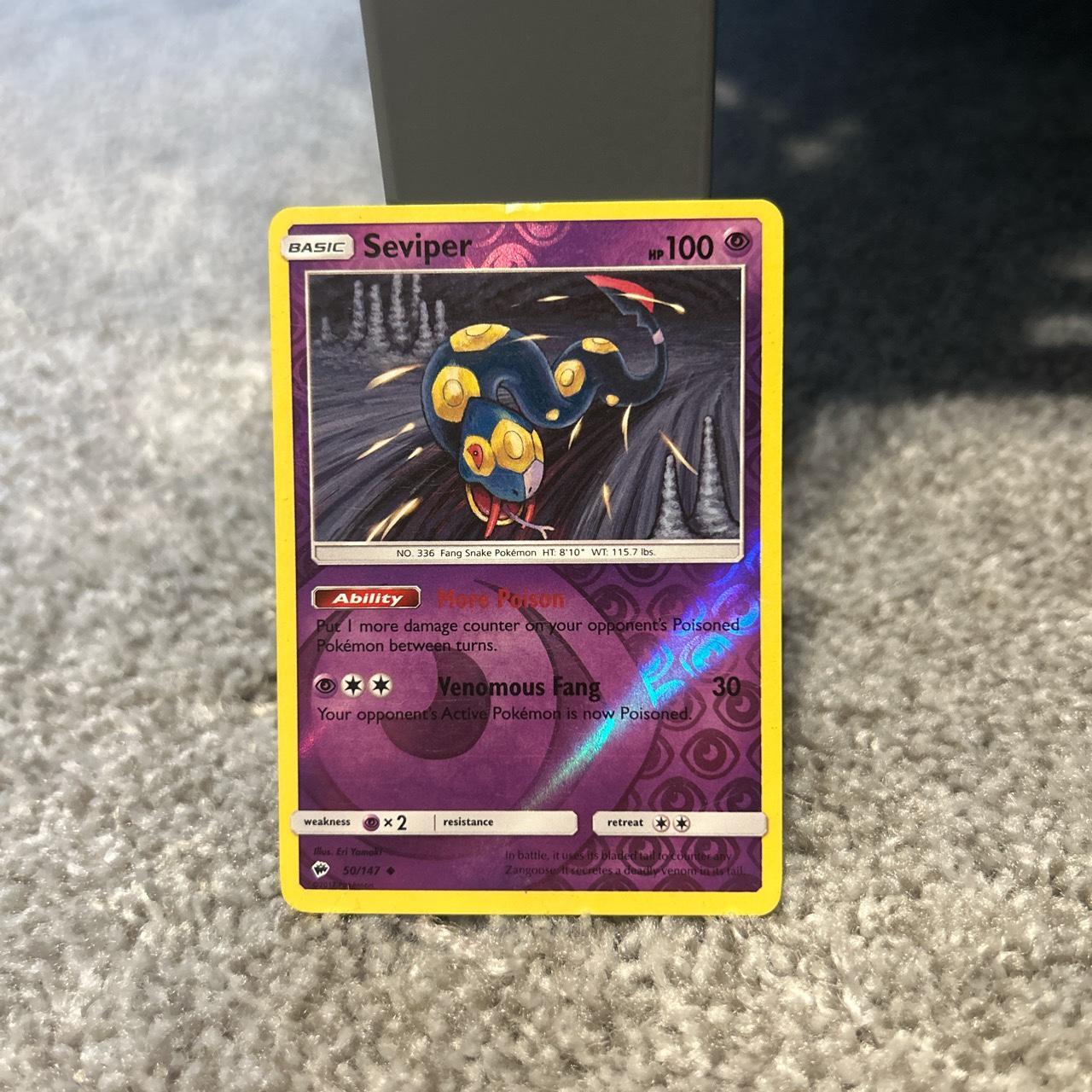 Seviper Pokémon card, good condition - Depop