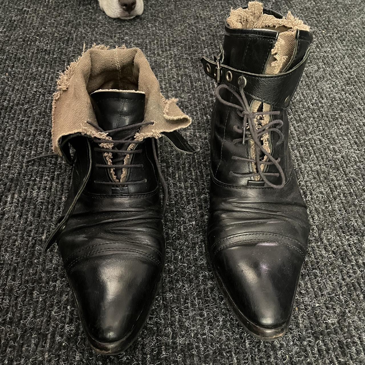 Alfredo bannister foldable leather boots Size 42... - Depop