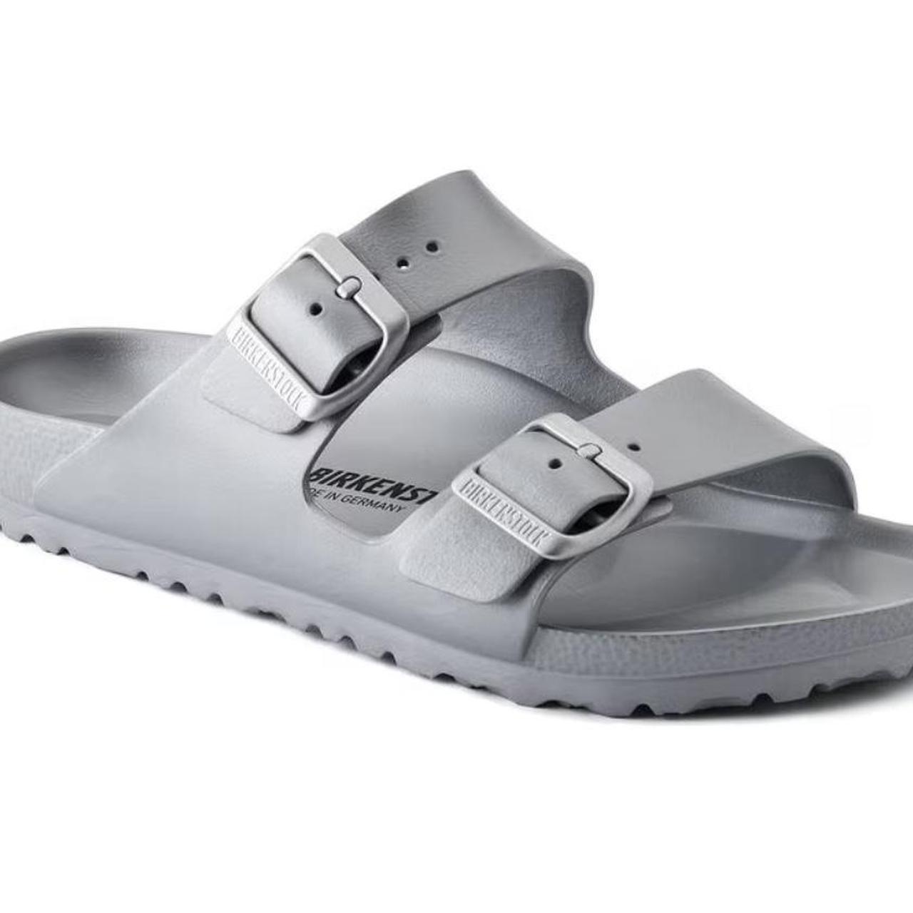 Grey rubber Birkenstocks sandals Great for the pool... | Depop