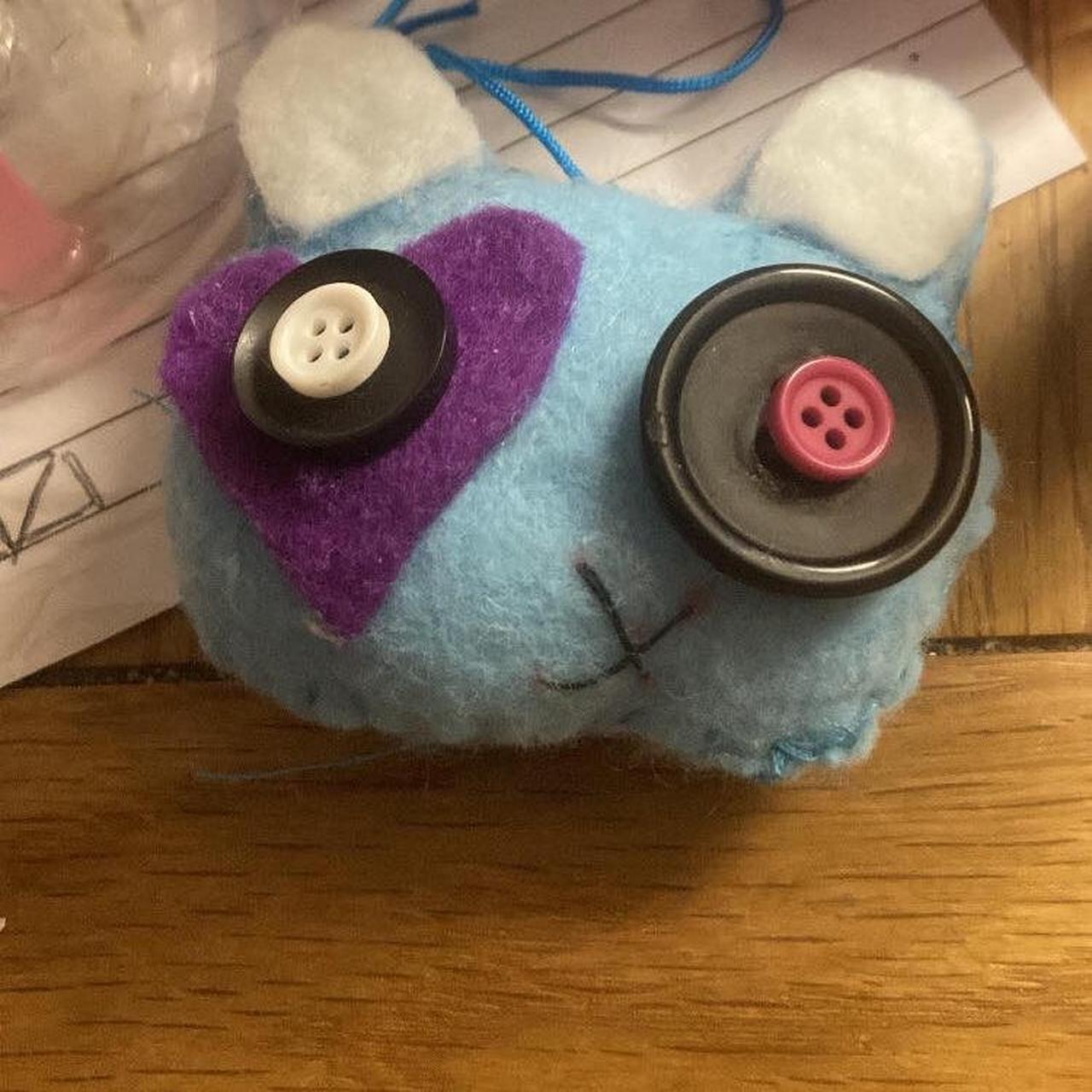 Blue and purple handmade keychain plushie Adorable... - Depop