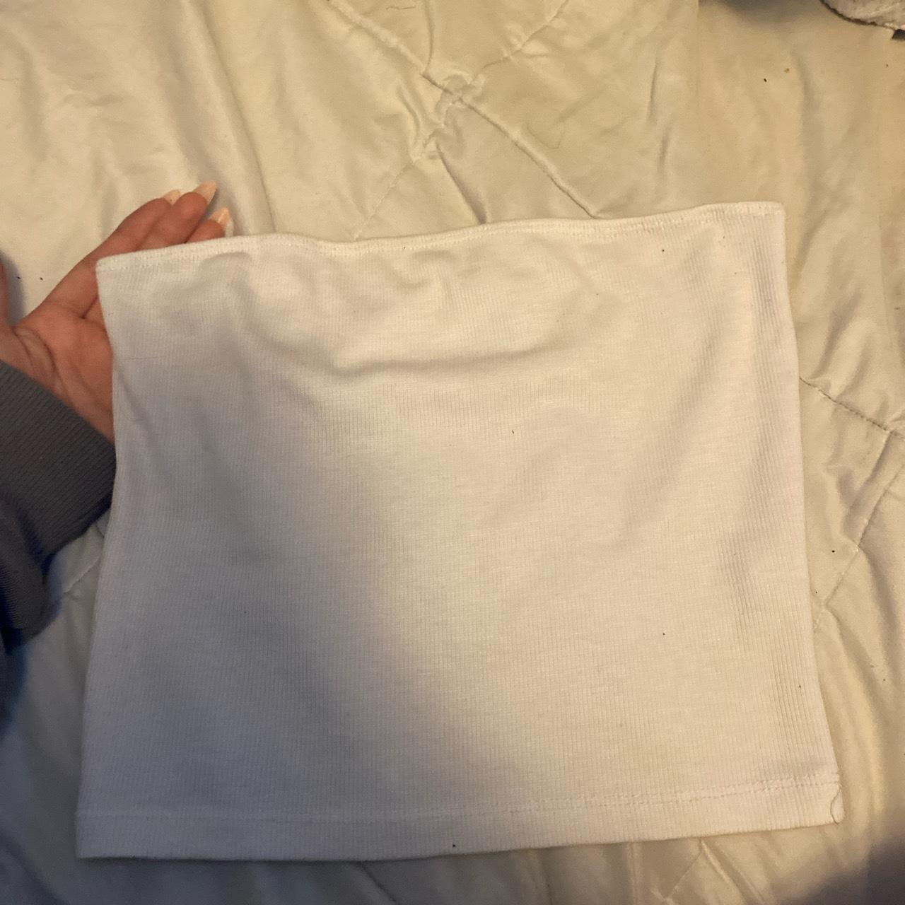 White ribbed tube top #basic - Depop
