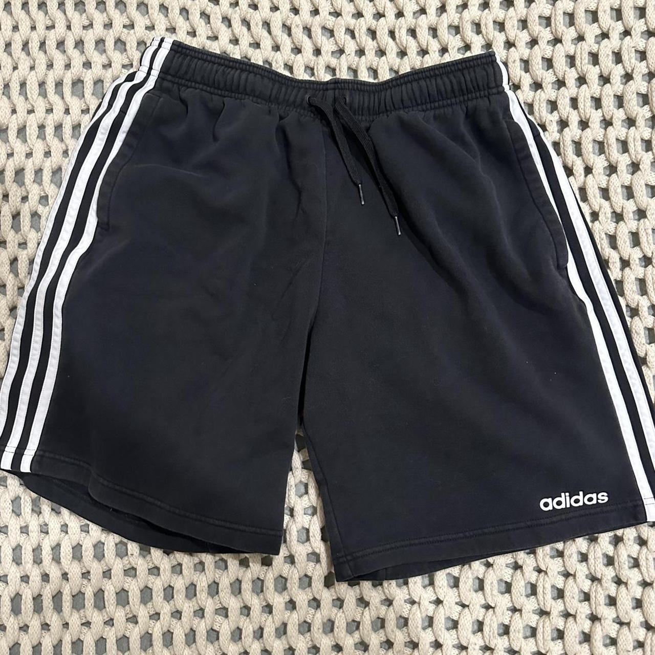 black Adidas shorts, super comfy - Depop