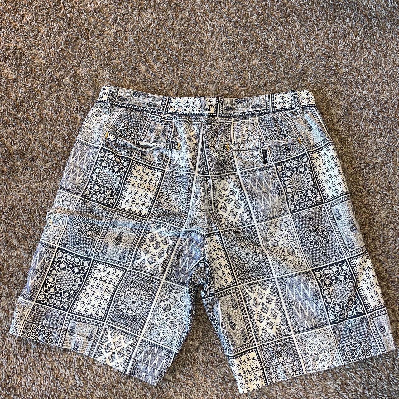 blue Robert graham shorts with design - Depop