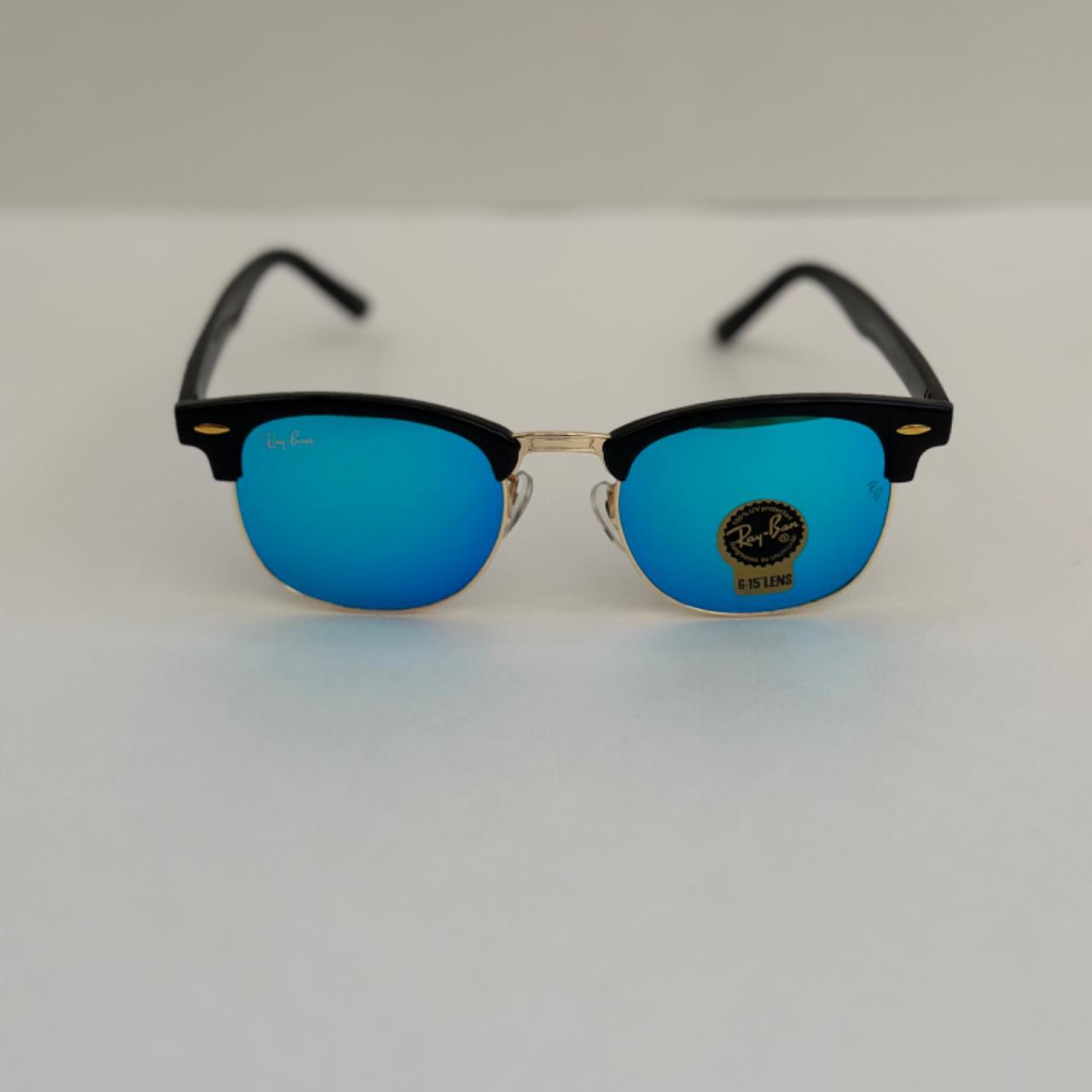 Ray Ban Clubmaster Blue Mirror Men’s Sunglasses | Depop