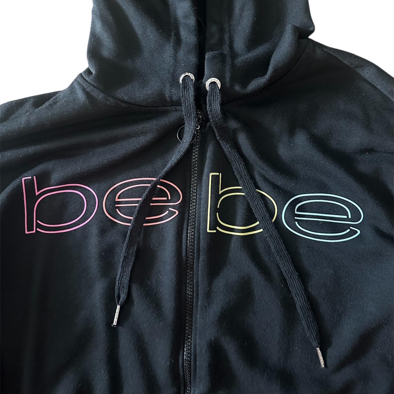 bebe🌈BLACK ZIP UP HOODIE🖤 Authentic,, worn only a... - Depop
