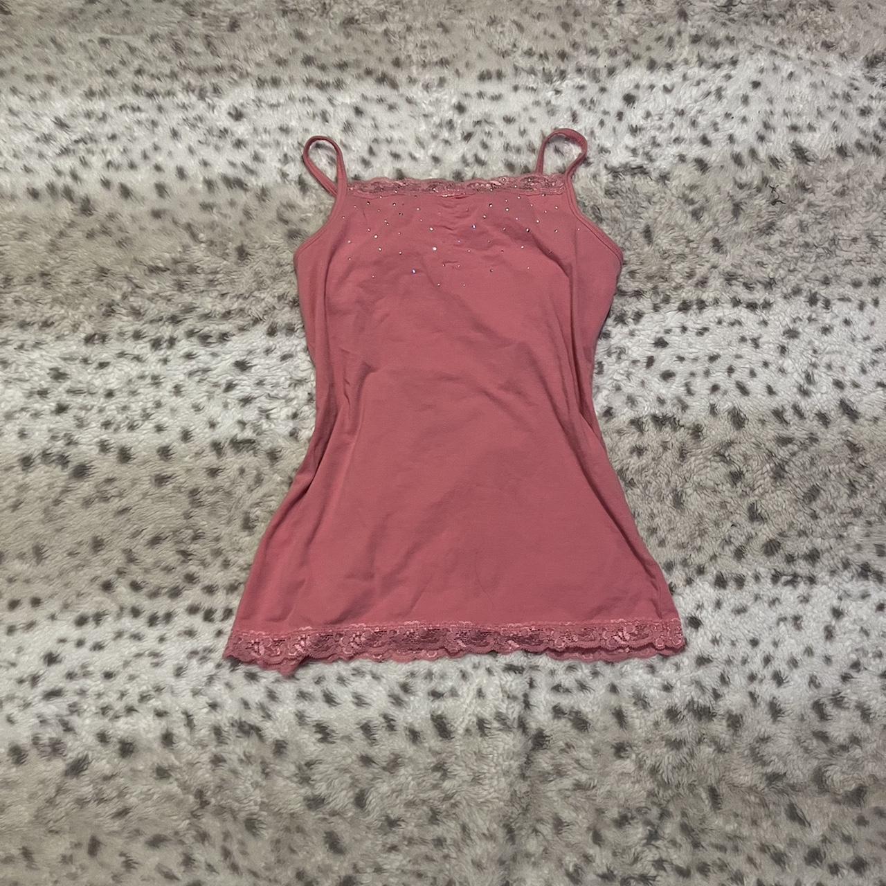 Arizona tank top pink/gems super cute size... | Depop