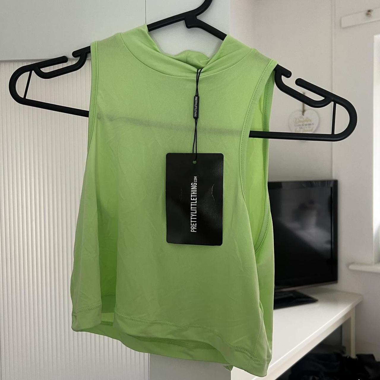 plt lime green crop top brand new with... - Depop