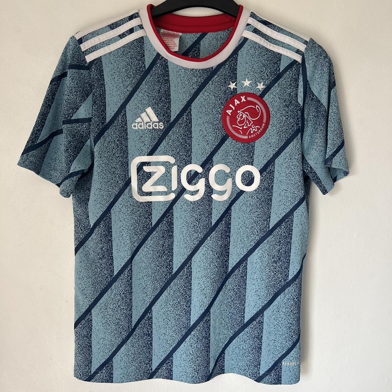 Ajax 2020-2021 away jersey by Adidas - blue and... - Depop