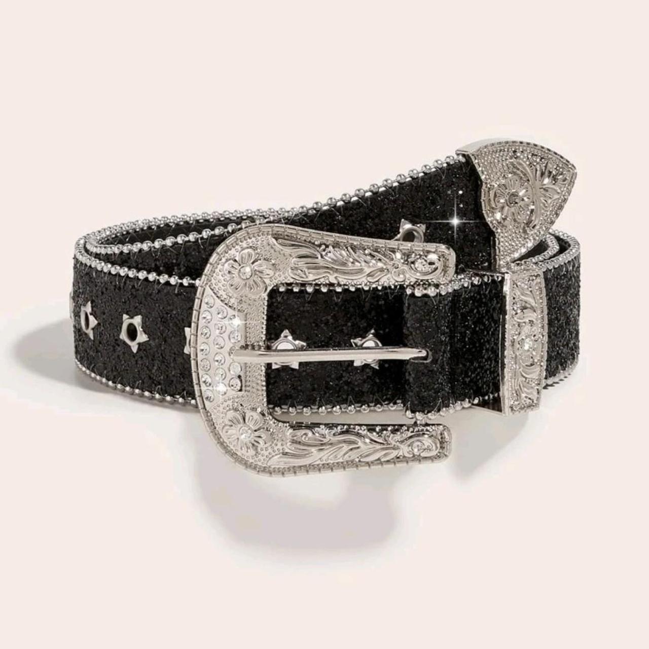 Black and Silver BB Belt Never worn! Brand New... - Depop