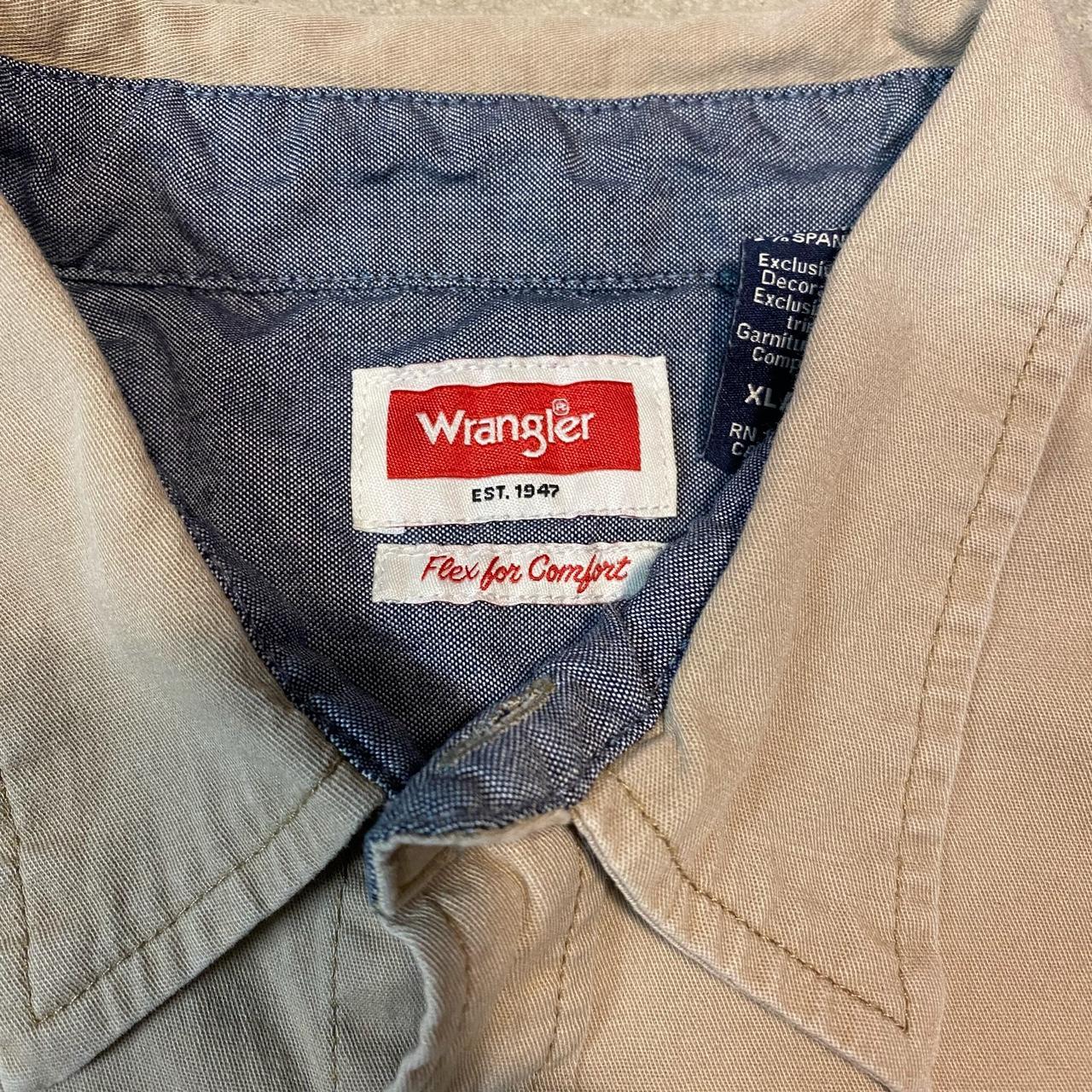 Wrangler Work Button Up Shirt Size: XL Wrangler... - Depop