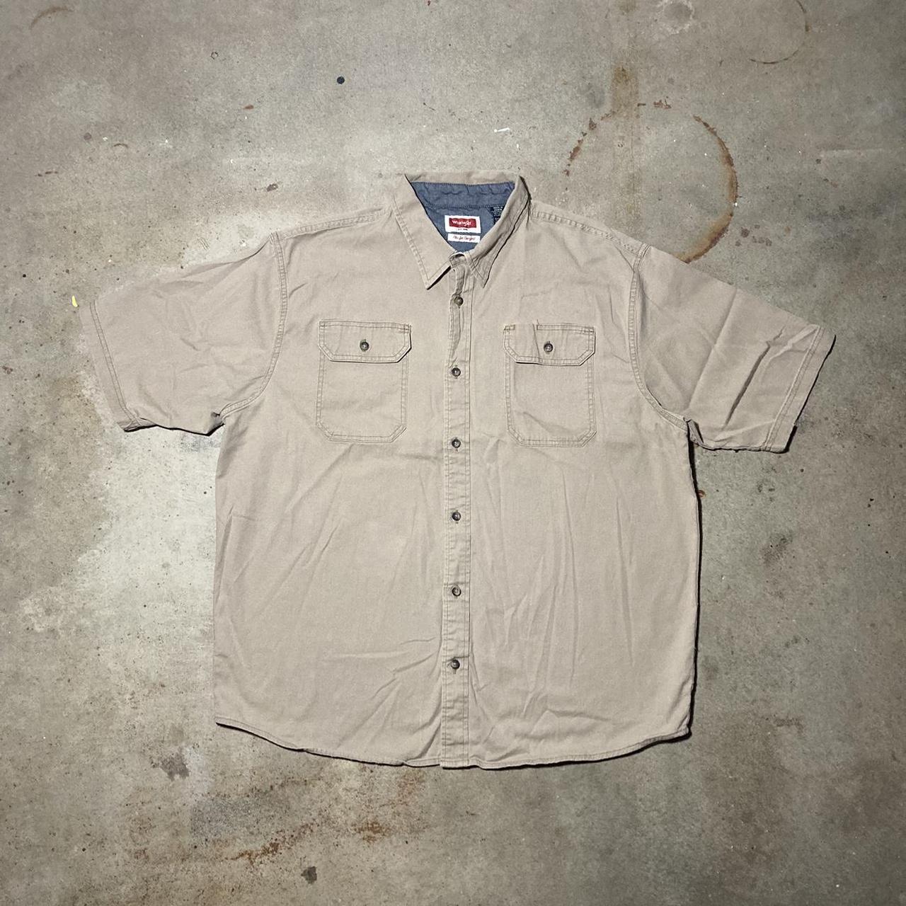 Wrangler Work Button Up Shirt Size: XL Wrangler... - Depop