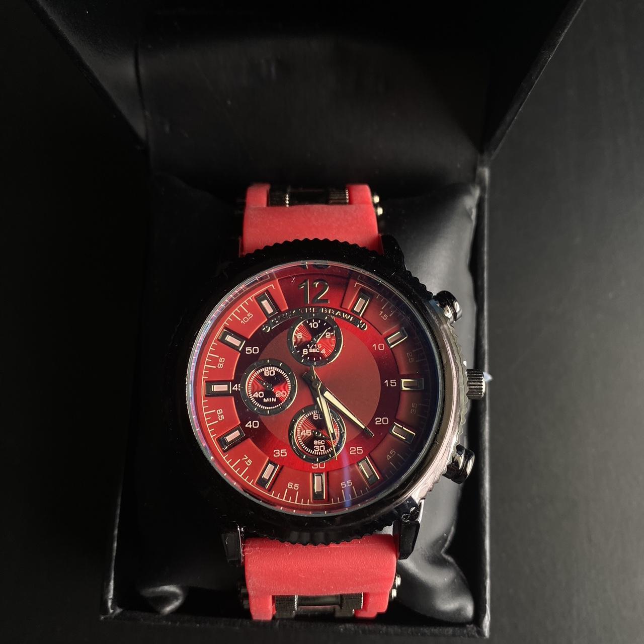 Red watch -brand new -free shipping #watch... - Depop