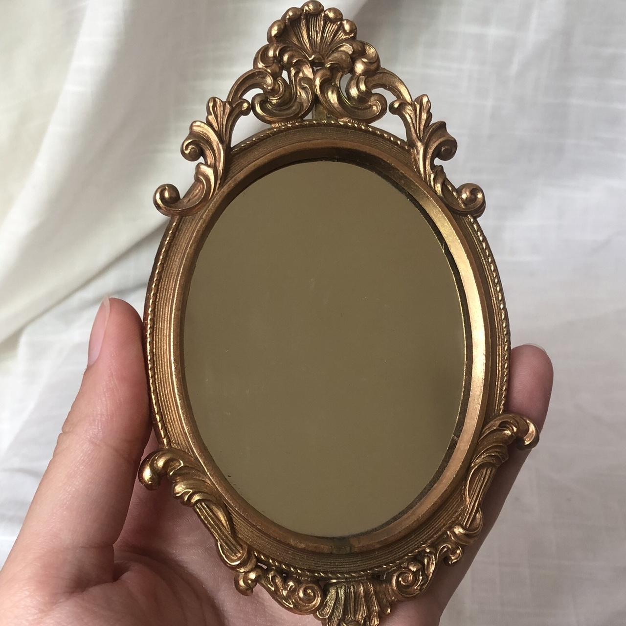 Vintage small metal gilded Hollywood regency /... - Depop