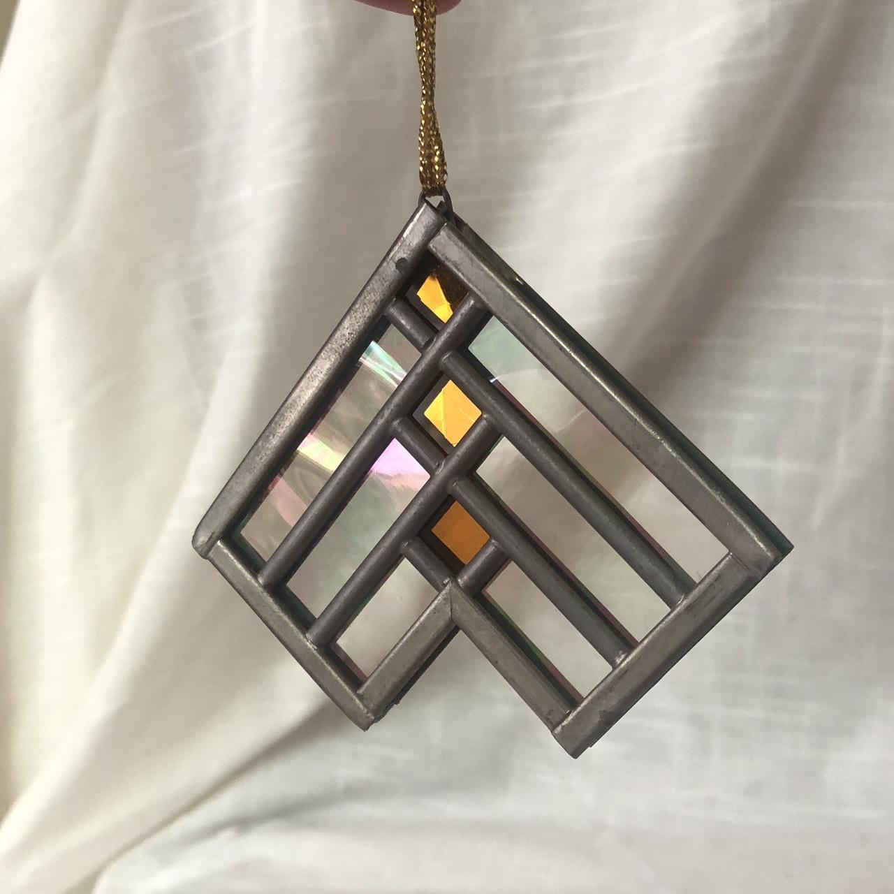 Silver stained glass arrow window catcher. Small... - Depop
