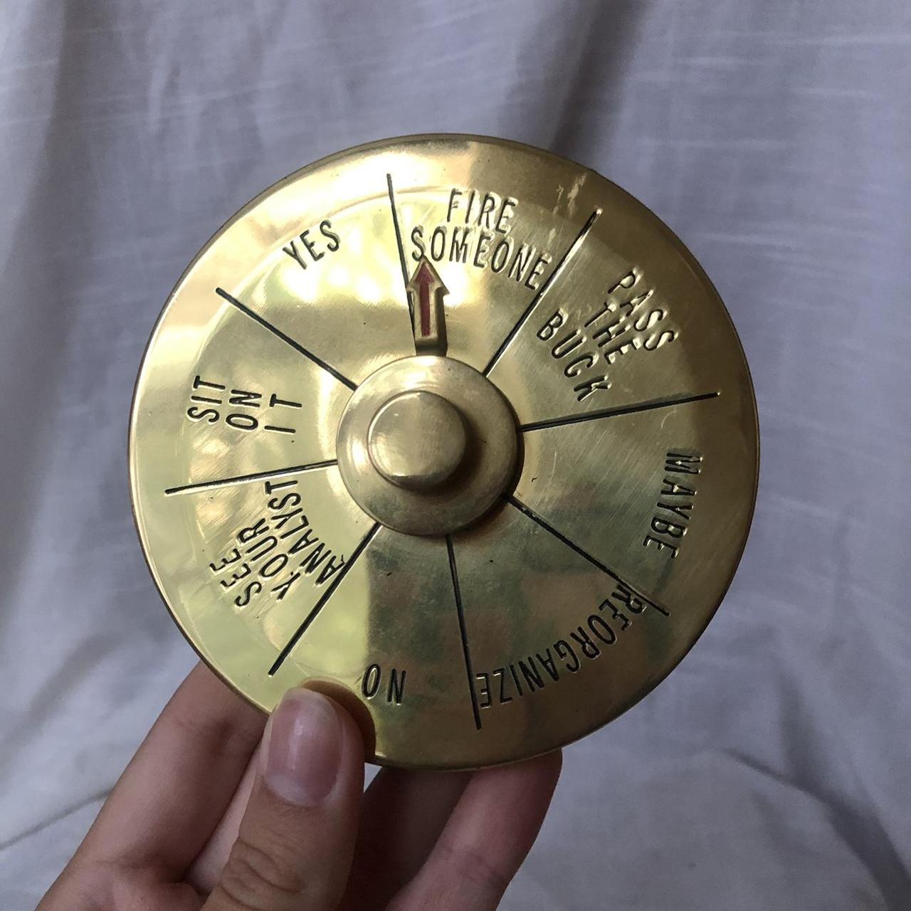 Vintage brass decision maker trinket. Spin the wheel... - Depop