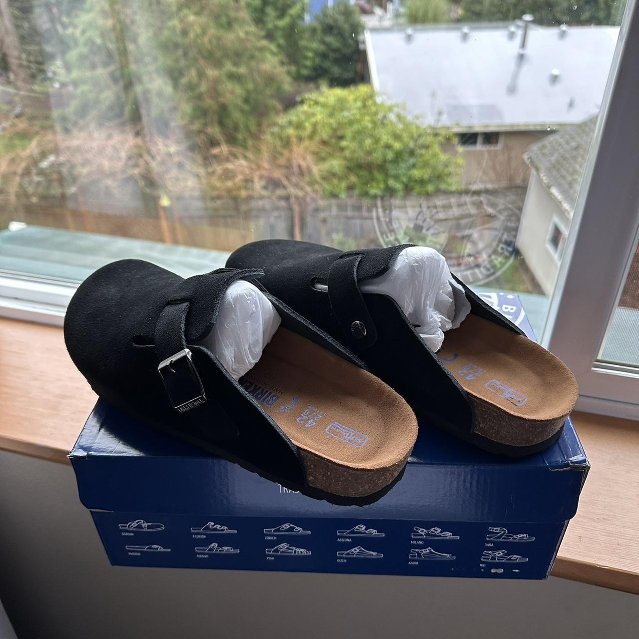 Birkenstock Boston Clogs Size 9 Black color, BRAND... - Depop