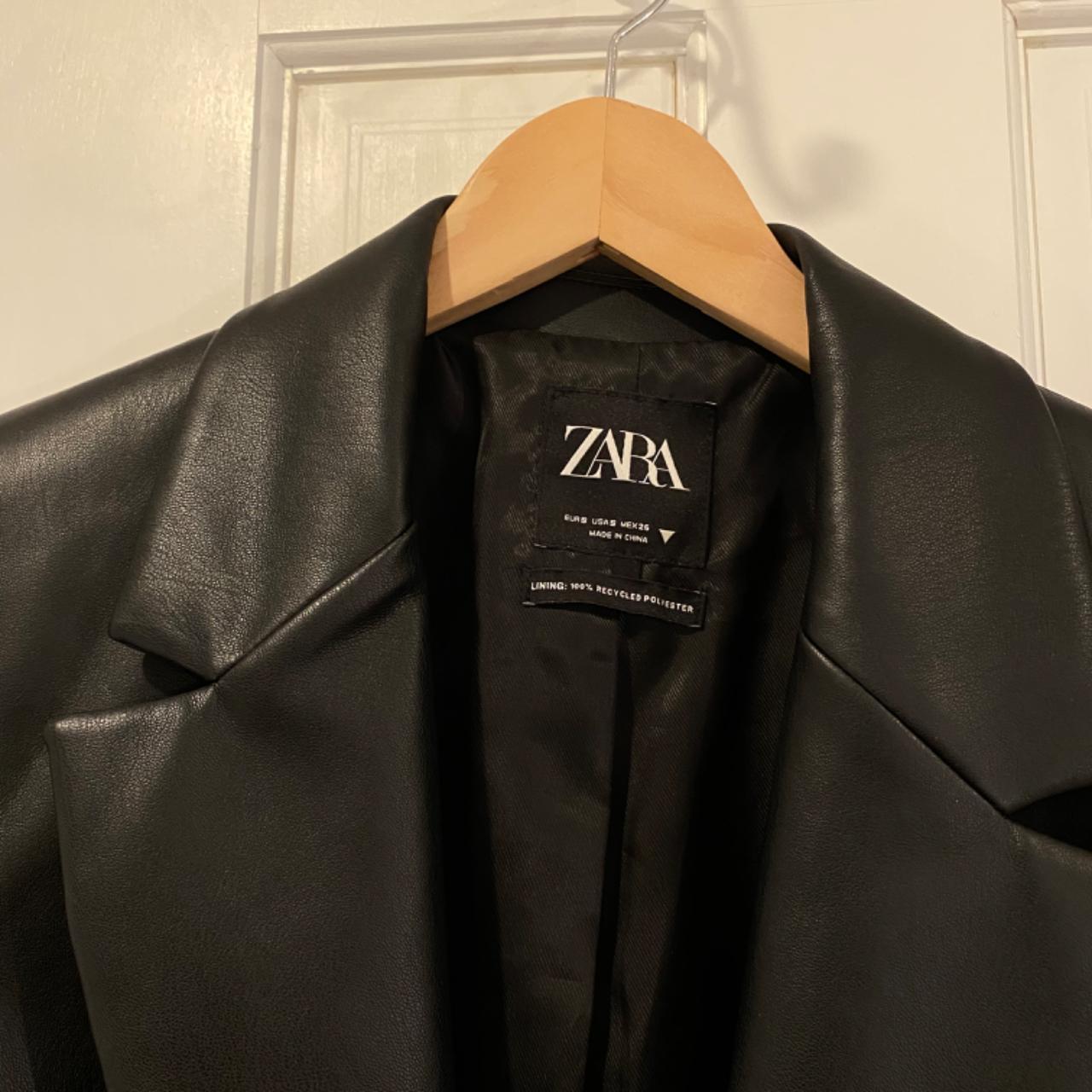 Zara Women's Black Coat | Depop