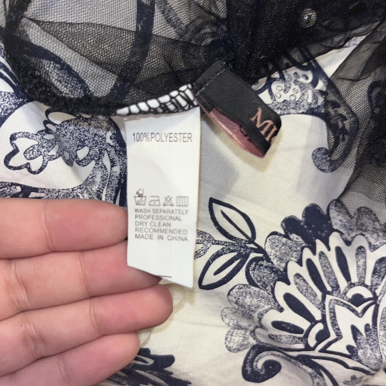 Black and white pearl mesh cover up, great for going... | Depop