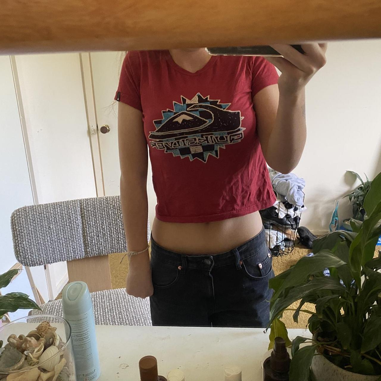 red quicksilver top | Depop