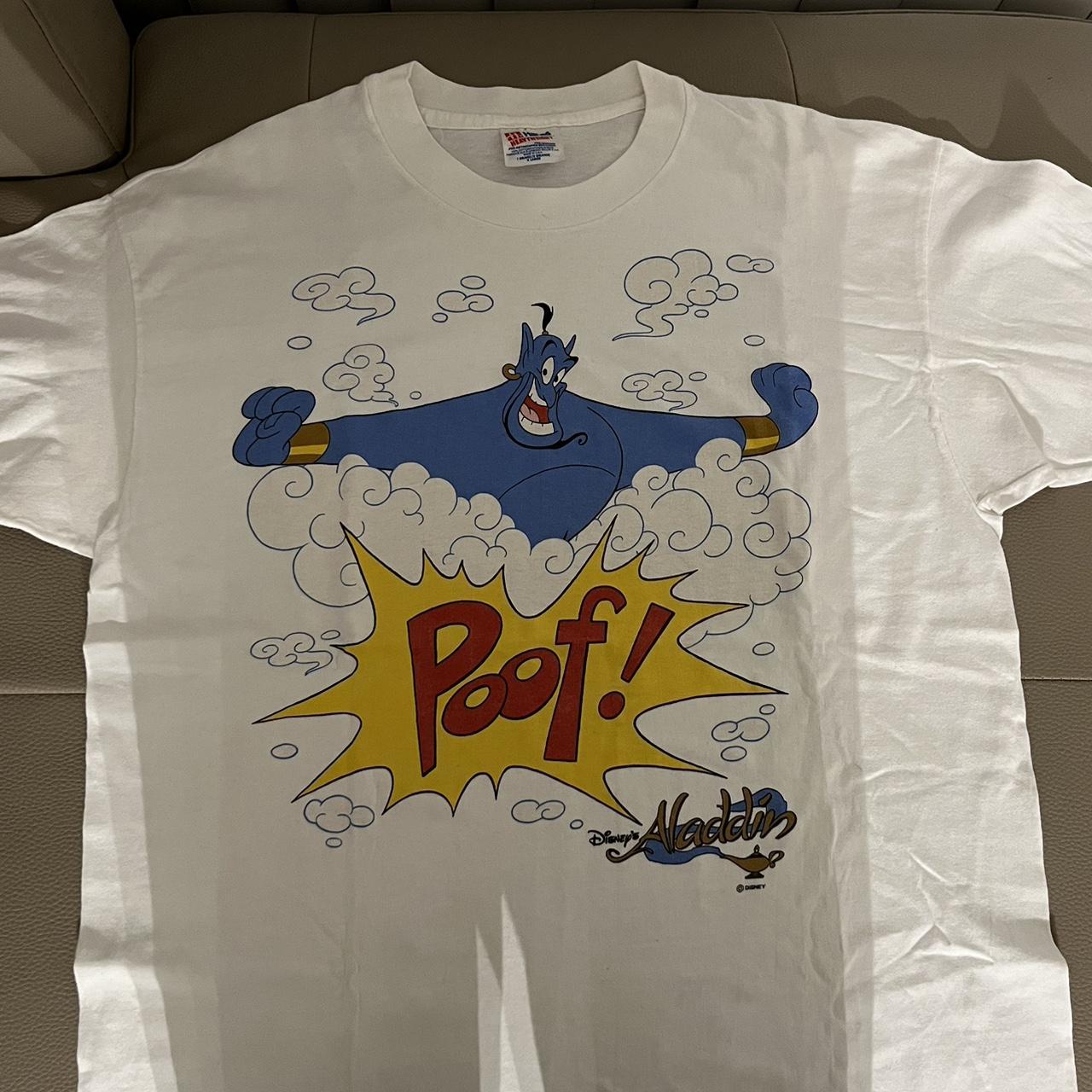 Vintage rare Size XL Disney Genie “Poof” Aladdin... - Depop