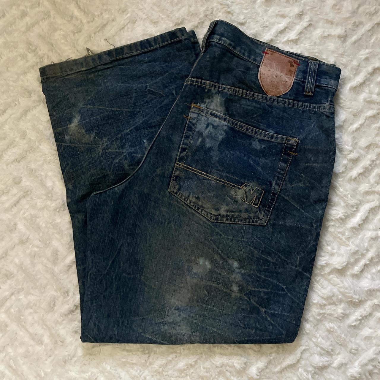 Distressed denim Mecca Jeans size 38x30 minor flaws... | Depop
