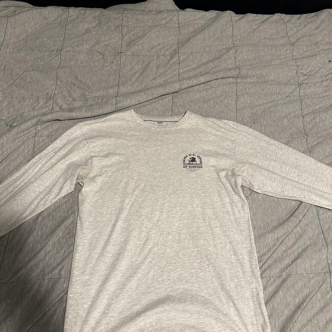 White vans Huntington Beach surf comp shirt, long... - Depop