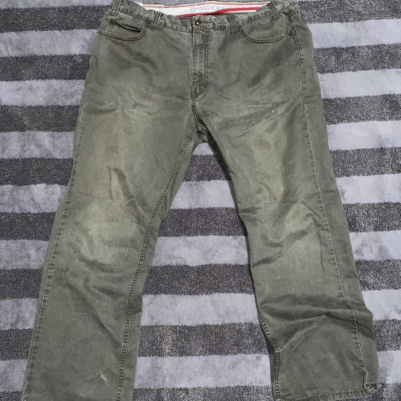 Baggy grey Dockers Pants - 40 X 32 - Depop