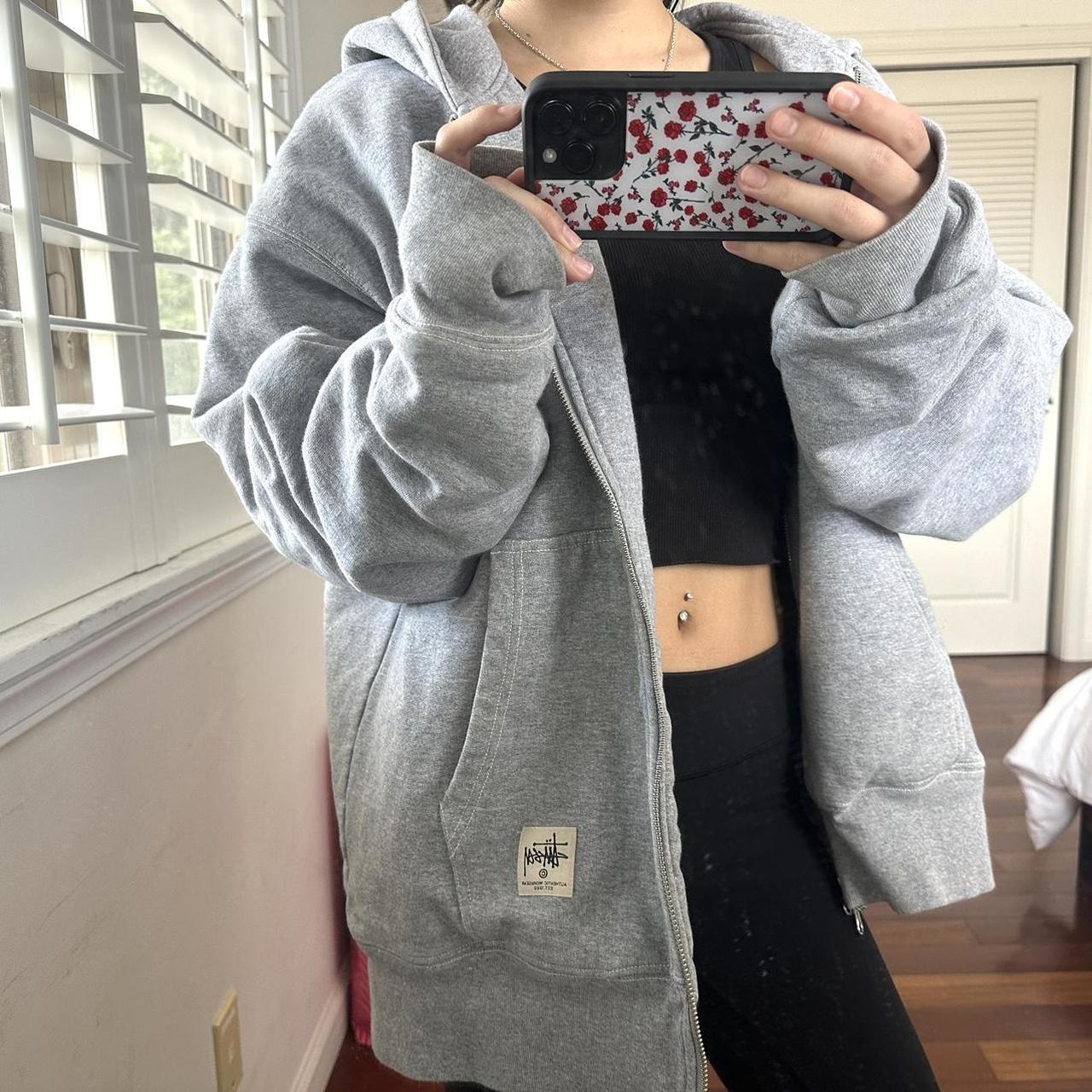 Stussy Double Face Label Zip Hoodie Worn several... - Depop