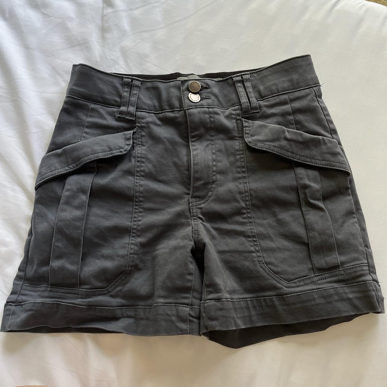 Cargo shorts Color: Charcoal Waist band makes waist... - Depop