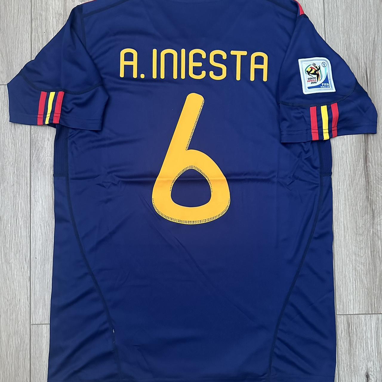 Spain Andres Iniesta 2010 Soccer Jersey Final World... - Depop