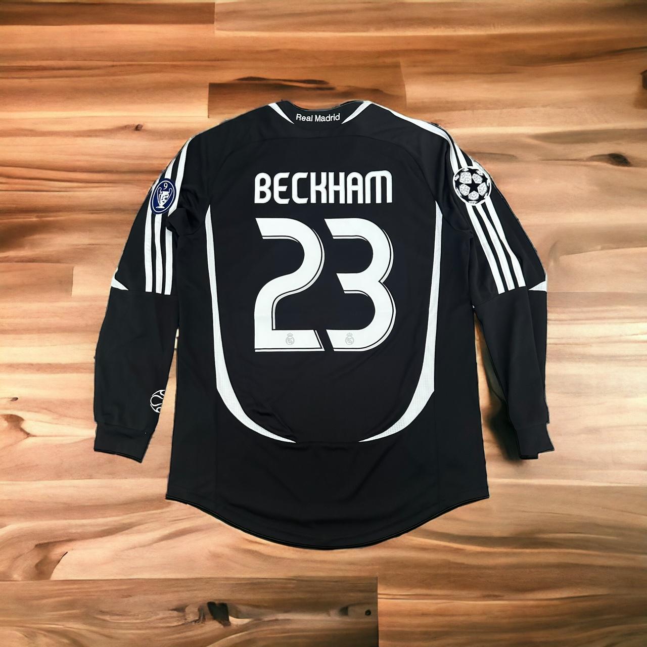 Real Madrid David Beckham Soccer Jersey Retro 06/07... - Depop