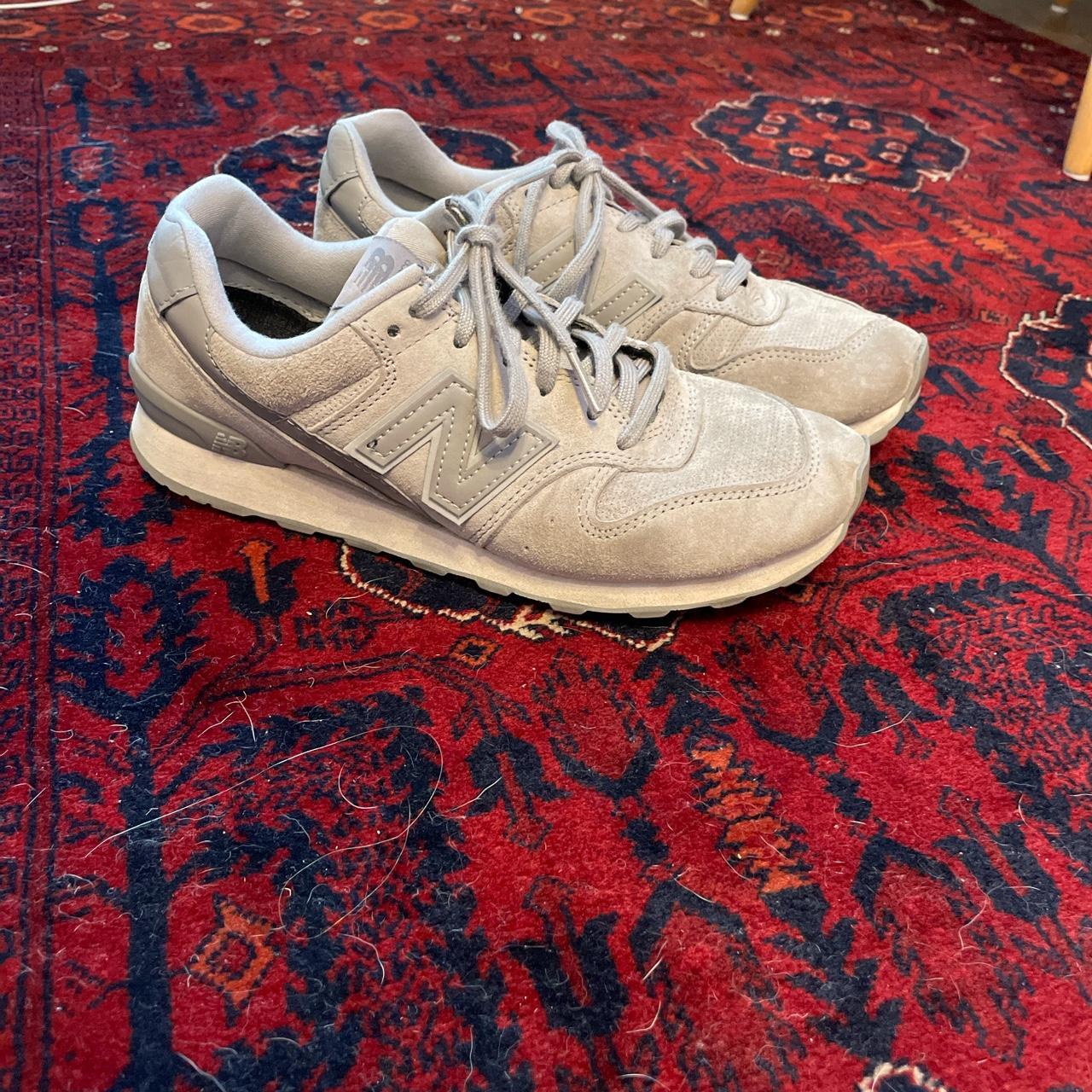 Hardly worn new balance y2k size US 7 grey tennis... - Depop
