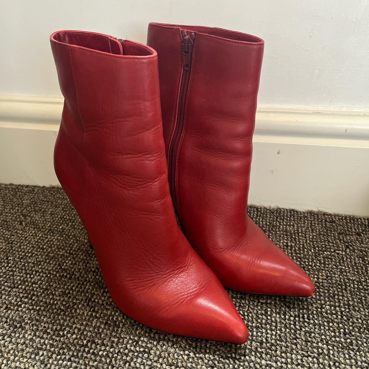Aldo stiletto boots Red Small imperfection on tip... - Depop