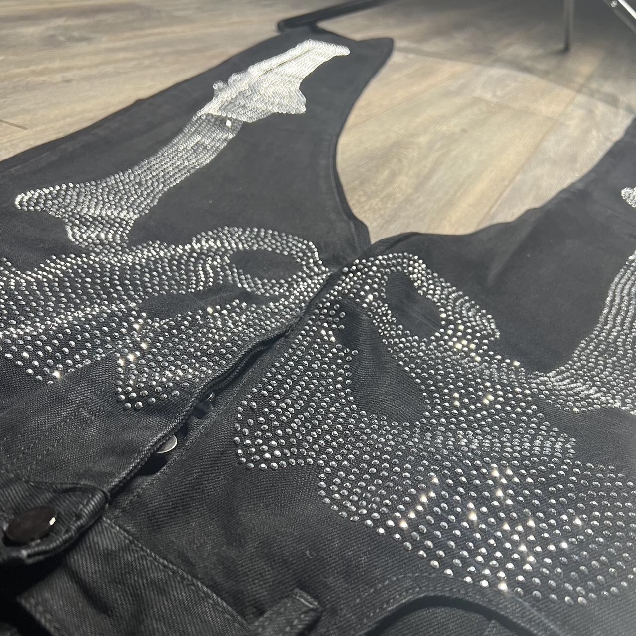 MNML skull pants like new #y2k #hype - Depop