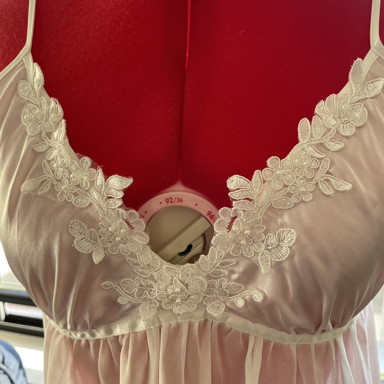 Sheer nightie top with lace appliqué. Suited best... - Depop