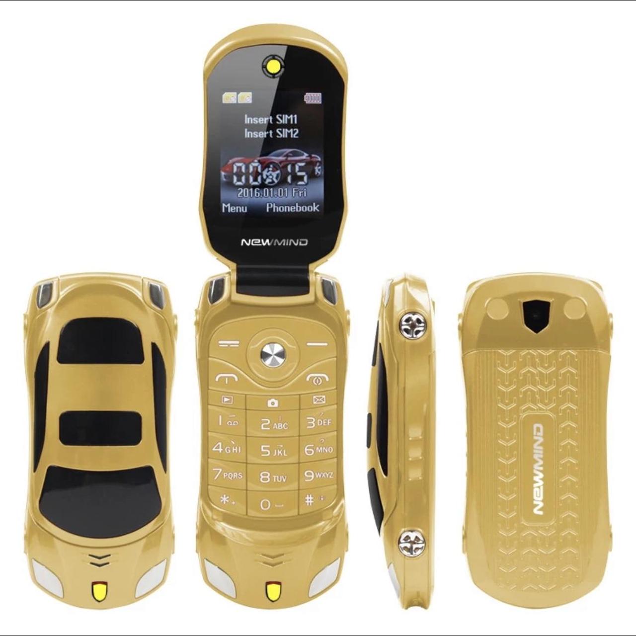 Ferrari car flip phone, working Available in red,... - Depop