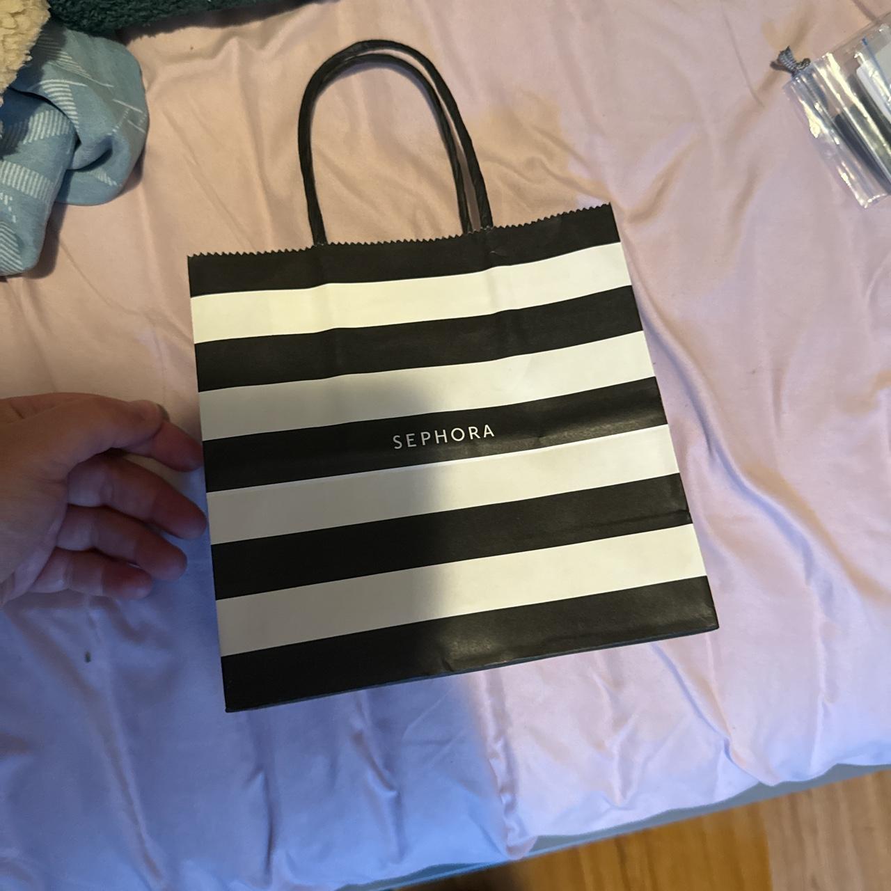 Small Sephora gift bag black and white good for gift... - Depop
