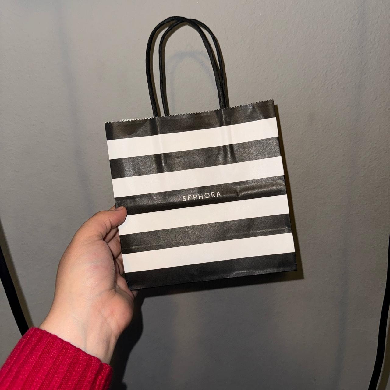 Small Sephora gift bag black and white good for gift... - Depop